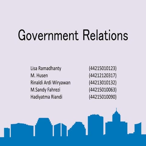 Government relations | PPTX