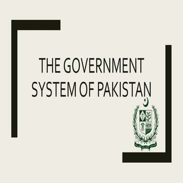 Government systems of pakistan | PPTX