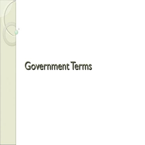 Government terms | PPT