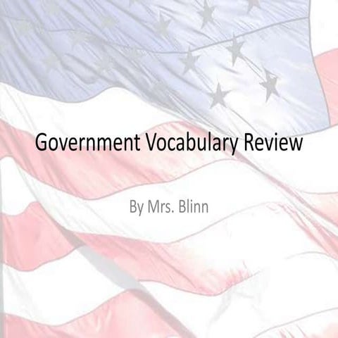 Government vocabulary review | PPTX