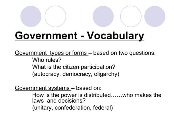 Unit 3 Forms Of Governnt Systems Powerpoint | PPT