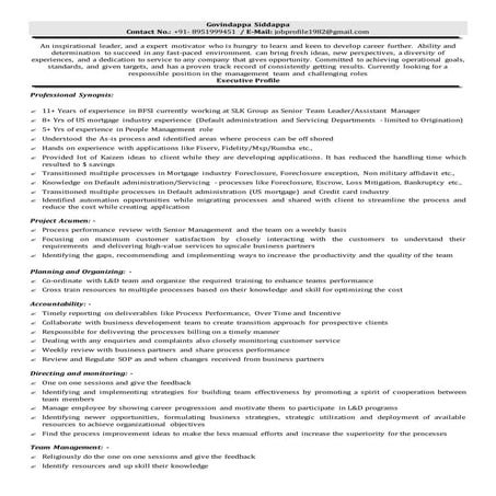 Govindappa siddappa profile | PDF