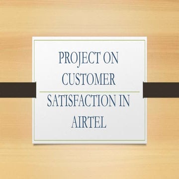 Presentation on Marketing Mix of Airtel for Service Marketing | PPTX