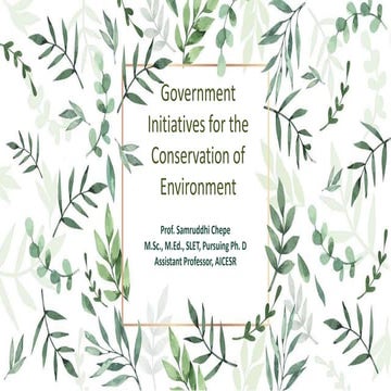 Govt. Initiatives for Environment Conservation.pptx