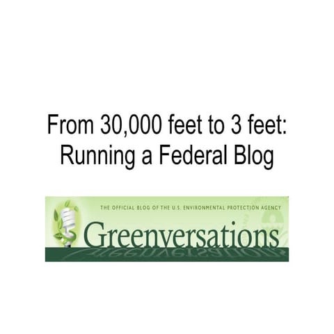 How to Run a Government Blog | PPT
