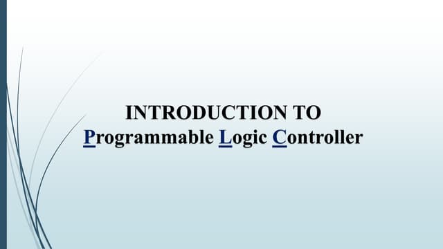 PLC Programming Introduction | PPTX