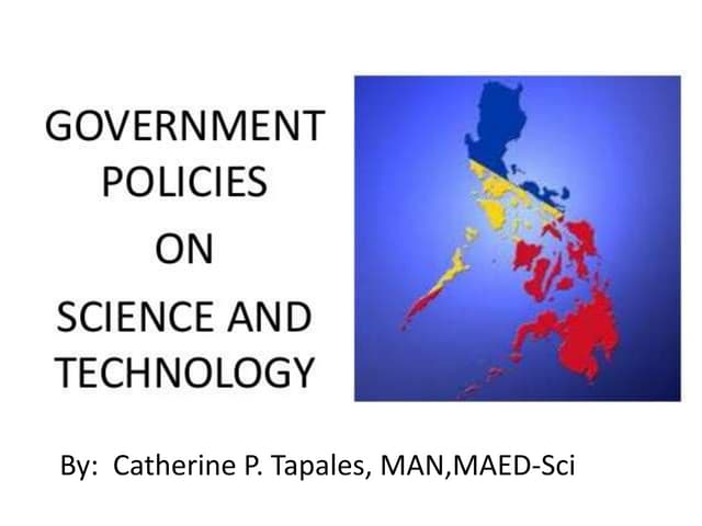 The Philippine government science and technology agenda | PPTX