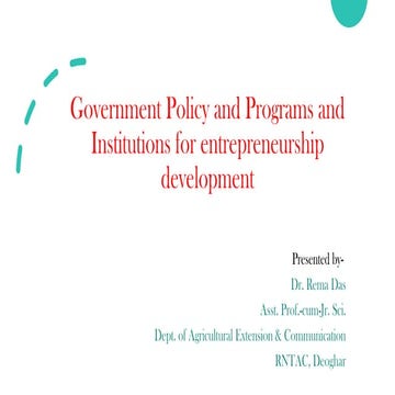 Govt policy & schemes for EDP.pptx different government policy are ...