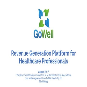 GoWell Health Platform and App Overview | PPT