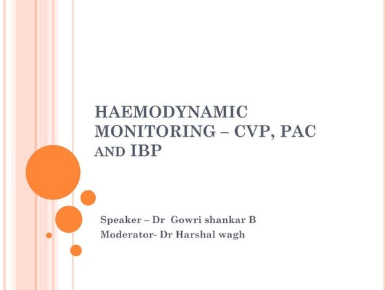 Hemodynamic monitoring | PPT