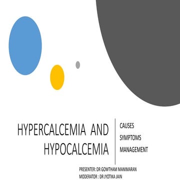 Hyper and hypocalcemia | PPTX