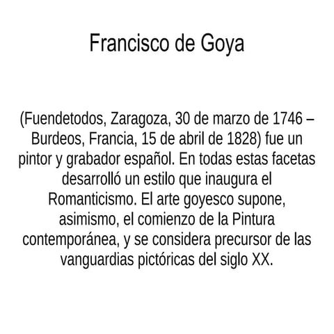 Francisco de Goya | PPT
