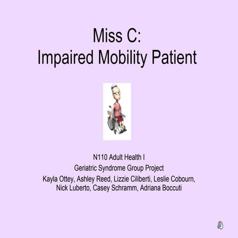 Impaired Mobility Patient | PPT
