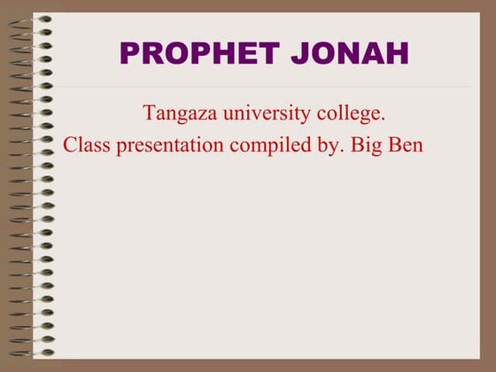 The Book of Jonah | PPT