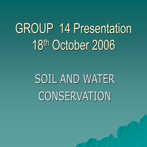 Gp 14 water & soil conservation | PPT