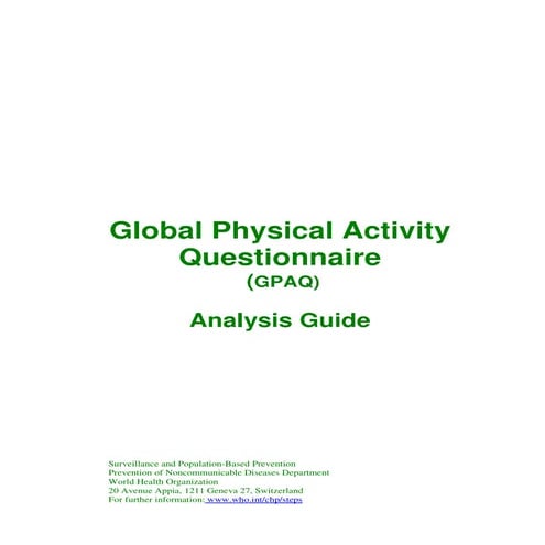 Gpaq analysis guide | PDF