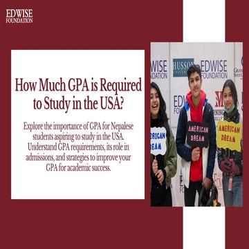 USA Study GPA Requirements Explained for Nepalese Students | PDF
