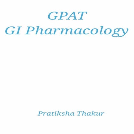 GPAT GI Pharmacology | PDF
