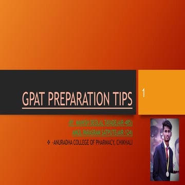 Gpat preparation tips | PPTX