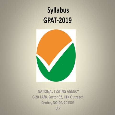 Gpat syllabus | PPTX