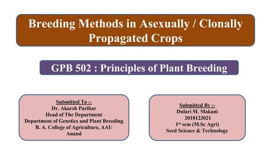 Hybrid breeding in plants | PPT