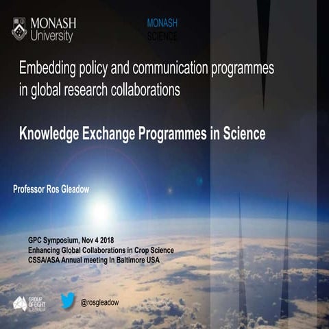 Knowledge Exchange programmes in Science | PPT