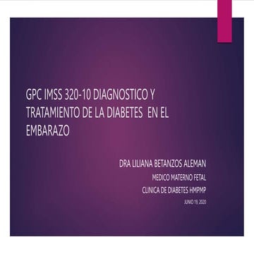 Jueves 4 caso diabetes pregestacional | PDF