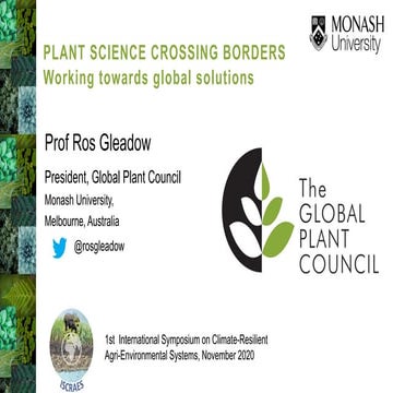 PLANT SCIENCE CROSSING BORDERS | PDF