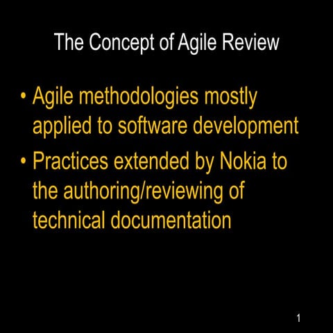 Presentation Slides For Agile Review | PPT