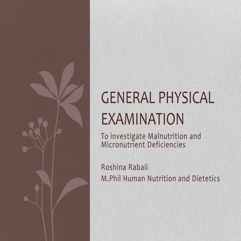 General Physical Examination | PPTX