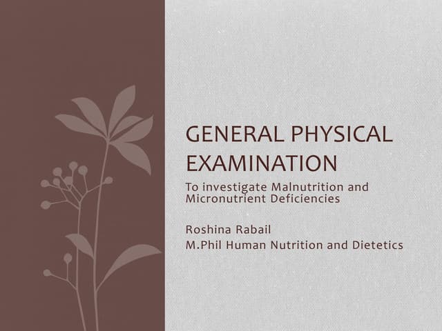 Face general examination | PPTX