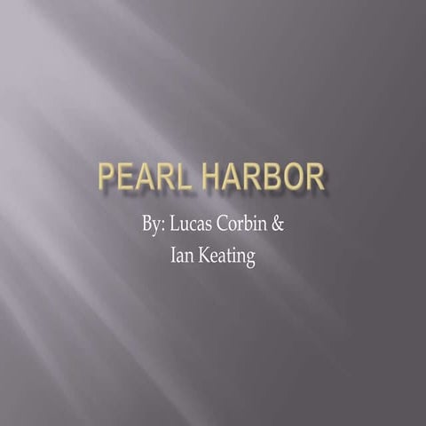 Pearl Harbor | PPTX | Death, Injury, or Military Conflict | Sensitive ...