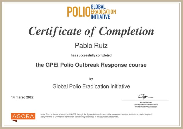 Gpei Polio Outbreak Response Course Polio Eradication Initiative Pablo Ruiz Ppt
