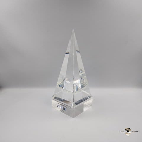 GPEX Pyramid Crystal Trophy made by Clazz Trophy Malaysia | #1 Reliable ...