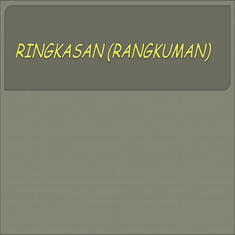 Membuat ringkasan ( Merangkuman) | PPT