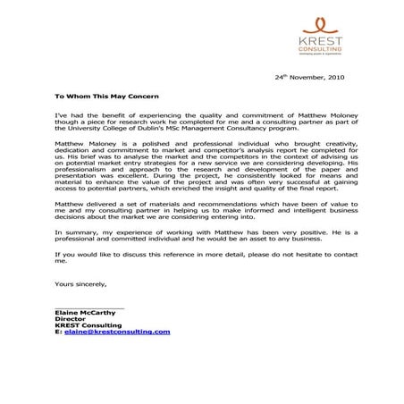 Gph krest reference letter | PDF