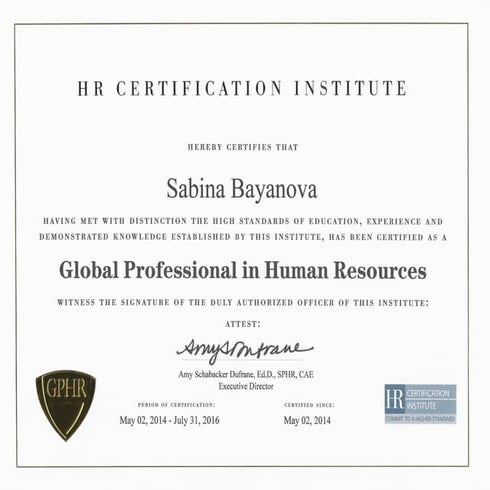 Global Professional in Human Resources (GPHR) Diploma | PDF