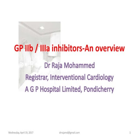 Glycoprotein IIb/ IIIa inhibitors | PPTX