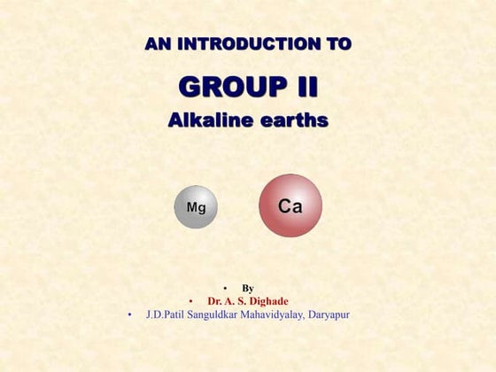 Group 2 Elements - Trends and Properties | PPT | Chemistry | Science