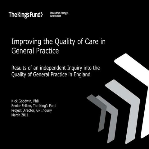 Improving the Quality of Care in General Practice | PPT