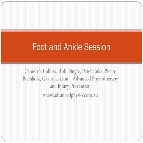 Gp lecture foot_ankle_sept_2010 | PPT