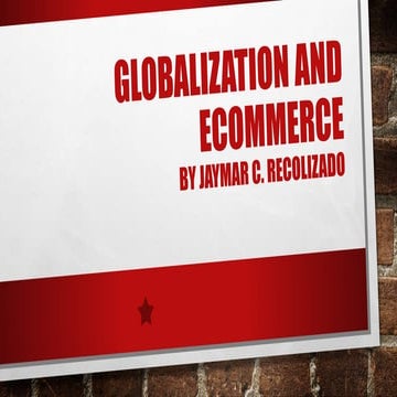 Globalization and e commerce | PPTX