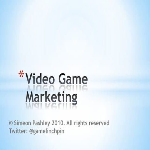 Video Game Marketing - Game Software Project Management | PPTX ...
