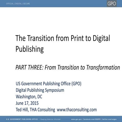 The Transition from Print to Digital Publishing PART THREE: From ...