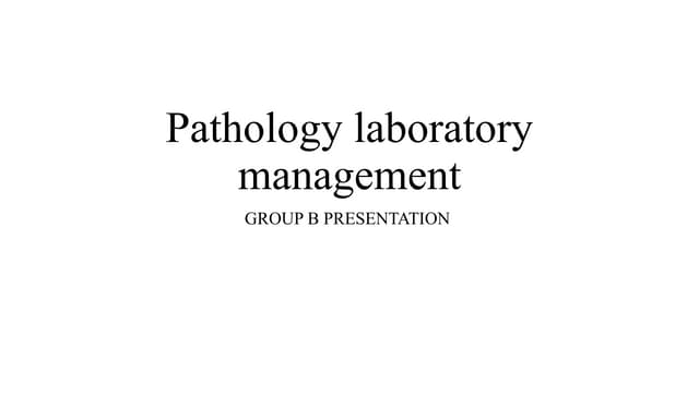Pathology Laboratory Risk Management | PPTX