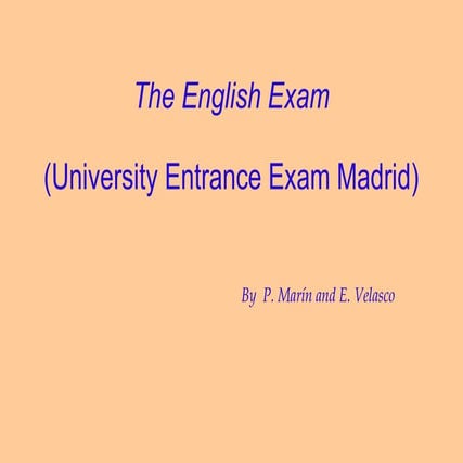 The English Exam | PPS