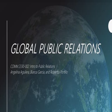 Global Public Relations | PPT