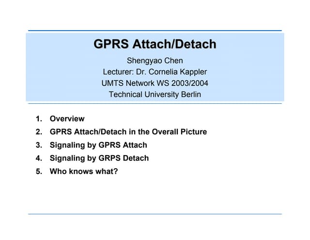 Telecom Gprs Attach Detach Procedure Pdf Computer Networking Computing