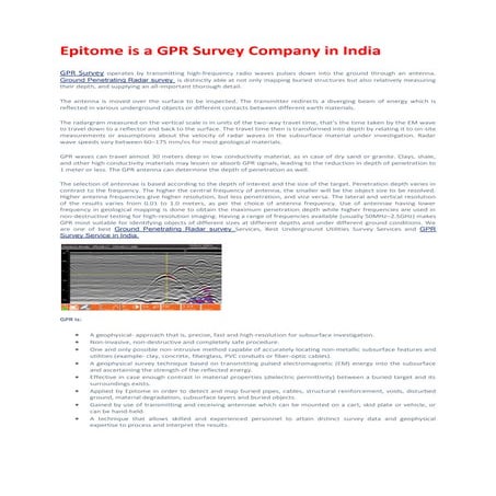 GPR Survey | PDF