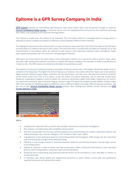 Ground Penetrating Radar (GPR) | PPT